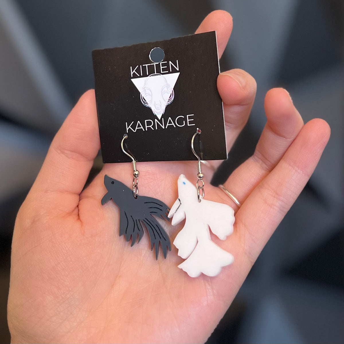 Jujutsu Kaisen Gojo Satoru and Geto Suguru Fish Mismatched Earrings JJ ...