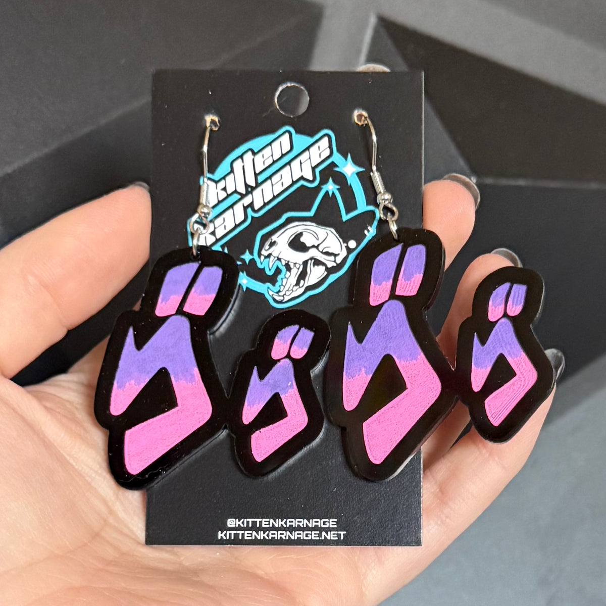 Menacing Jojos Bizarre Adventure Earrings – KittenKarnage