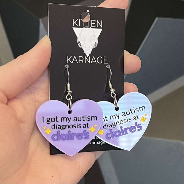 I Got My Autism Diagnosis At Claires Earrings KittenKarnage